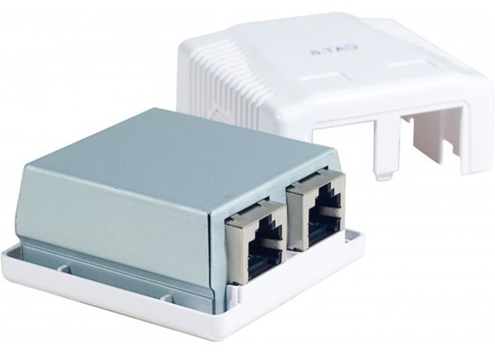 CONECTICPLUS Boitier mural RJ45 2 ports Cat6 blindé - Cdiscount ...