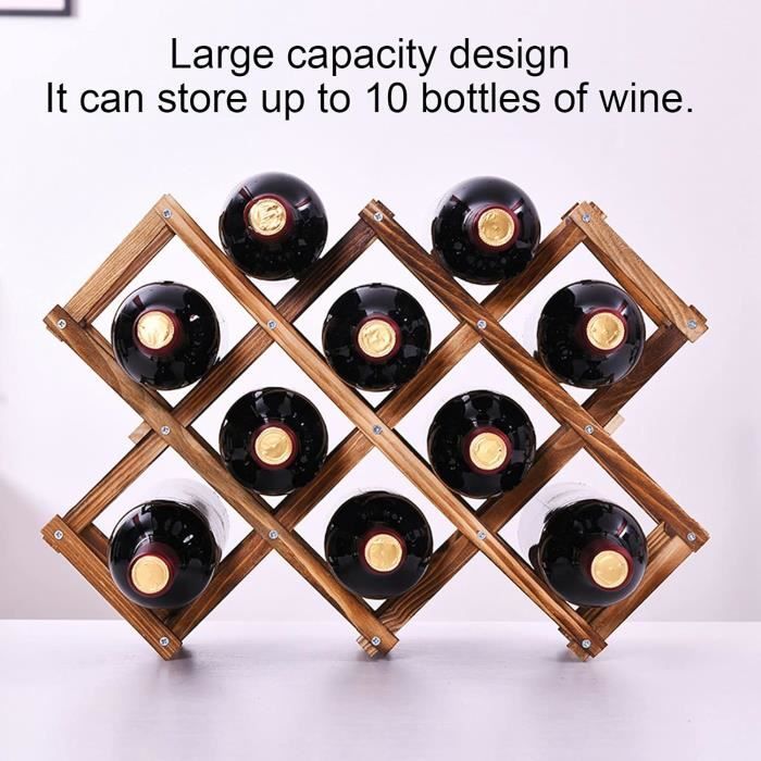 Porte-Bouteille De Vin De Table, Pliable, En Bois, Pour Bouteilles De ...