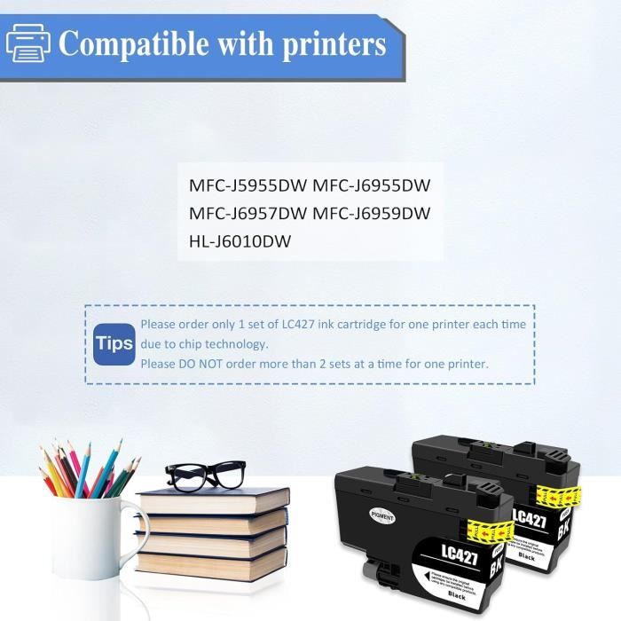 Lc427 Encre Compatible Avec Brother Lc427 Lc427Xl Cartouche D'Encre ...