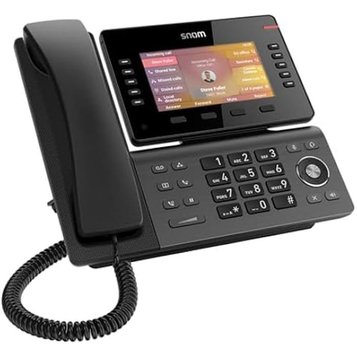 Snom D865 TeLePhone Fixe VoIP avec ECran Couleur IPS 5 Inclinable, Wi ...