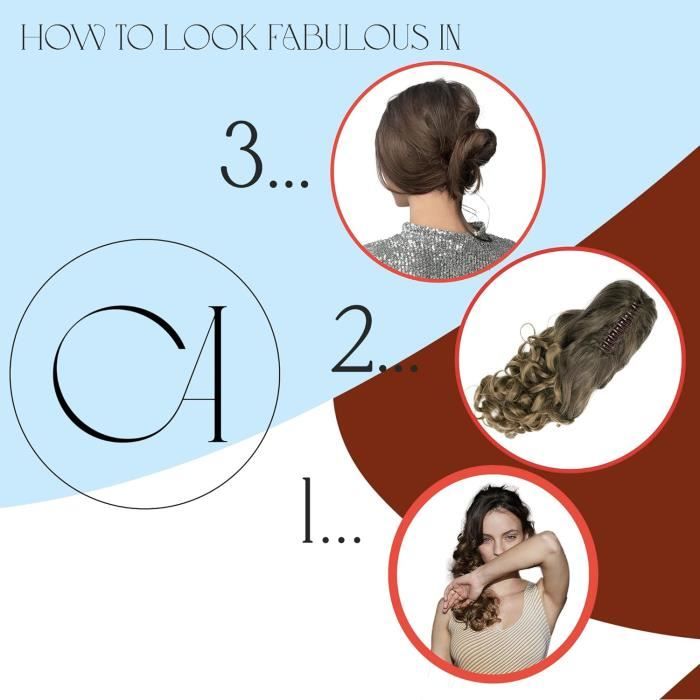 50Cm Postiche Natte Queue De Cheval Extensions De Cheveux Volumineux ...