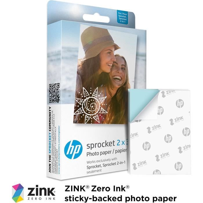 Imprimante photo portable - HP - Sprocket - 2x3 pouces - Violet - ZINK ...