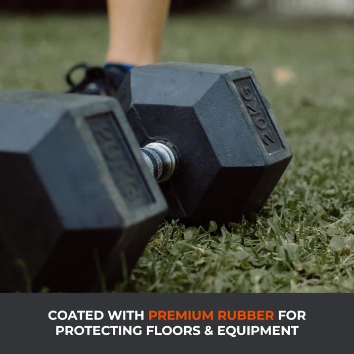 Core-Power Hexagon Dumbbells 5kg Set d'haltères pour Fitness, Crossfit ...