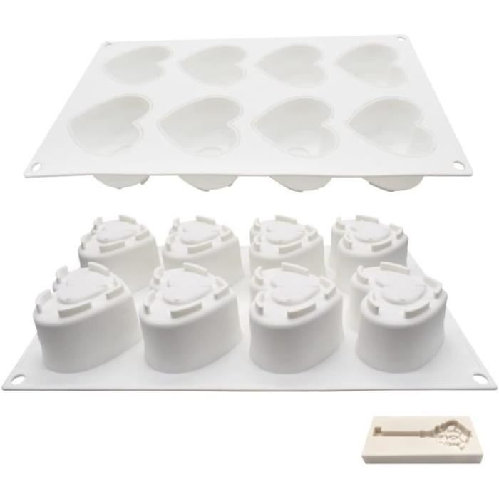 Moulle Silicone Coeur 3D, Moule De Cuisson En Forme De Diamant Coeur ...
