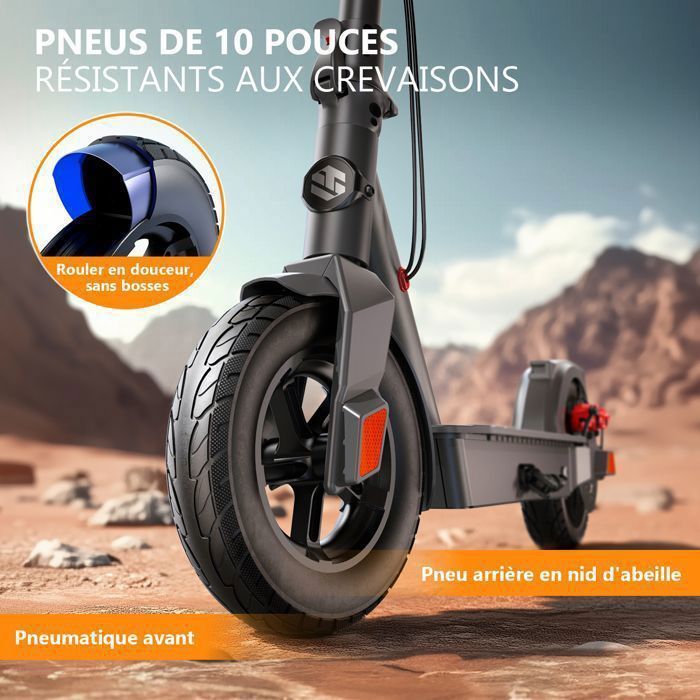 B18A - Trottinette électrique Pliable 10" - Scooter Tout Terrain Adulte ...