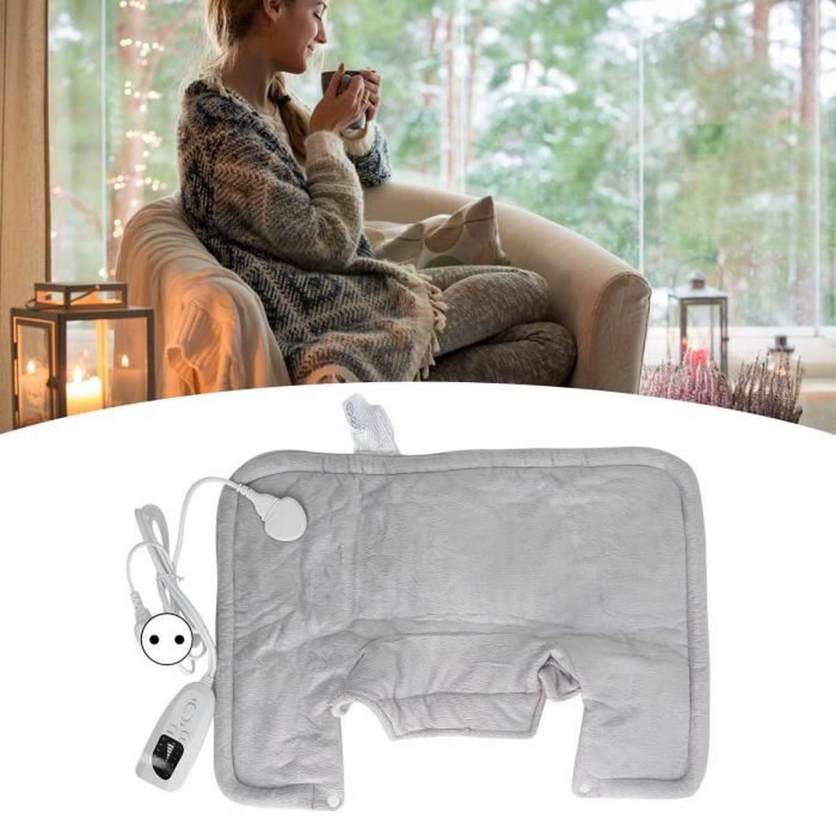 Coussin chauffant électrique 6 niveaux de température Coussin chauffant ...