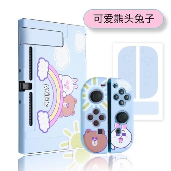 Switch NS Case - Coque rigide à poignée arrière pour nintendo Switch ...