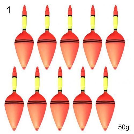 50 grammes-Lot De 10 Flotteurs De Poisson En Forme D'olive, Appâts Pour ...
