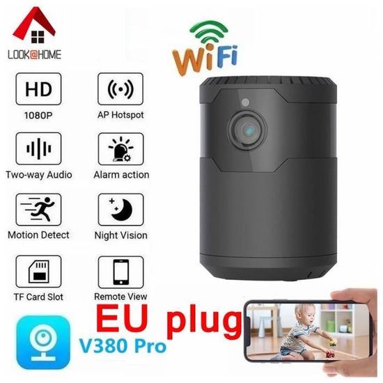 Caméra miniature,Mini caméra de surveillance Robot IP WiFi sans fil ...