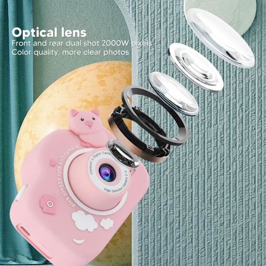 GAD Caméscope pour enfants, mini caméra numérique rechargeable antichoc ...