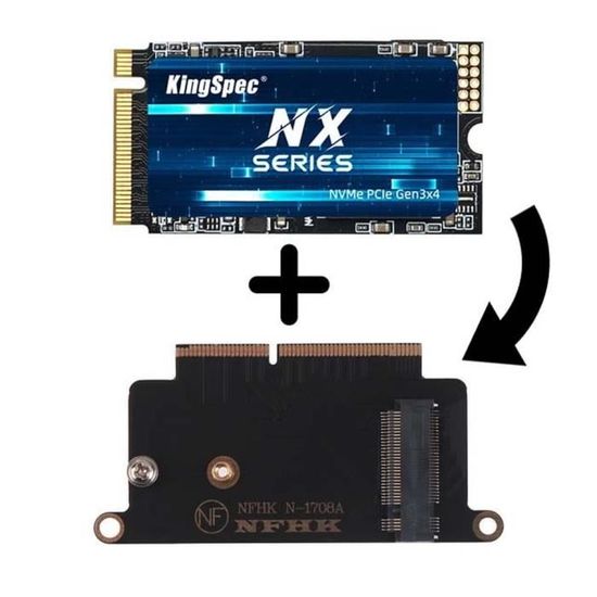 Disque dur SSD KINGSPEC 256Go M.2 NVMe pour MacBook (2016/2017) avec ...