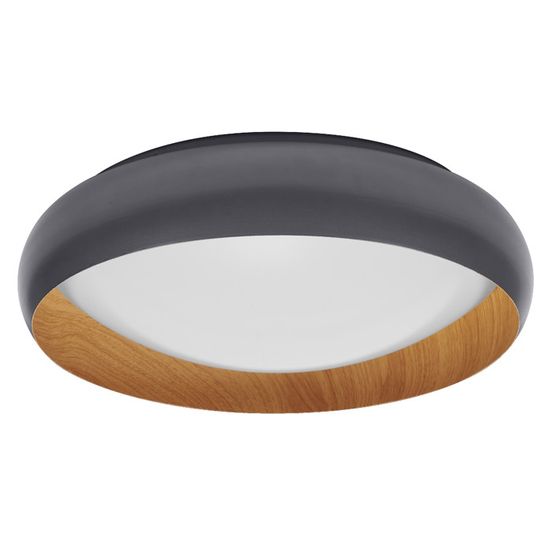 LEDVANCE ORBIS Livia LED avec anneau en métal, décor gris/bois, 24W ...