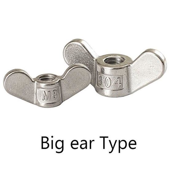 ECROU,Big ear Type-M12 (1Pcs)--304 spécial en acier inoxydable en forme ...
