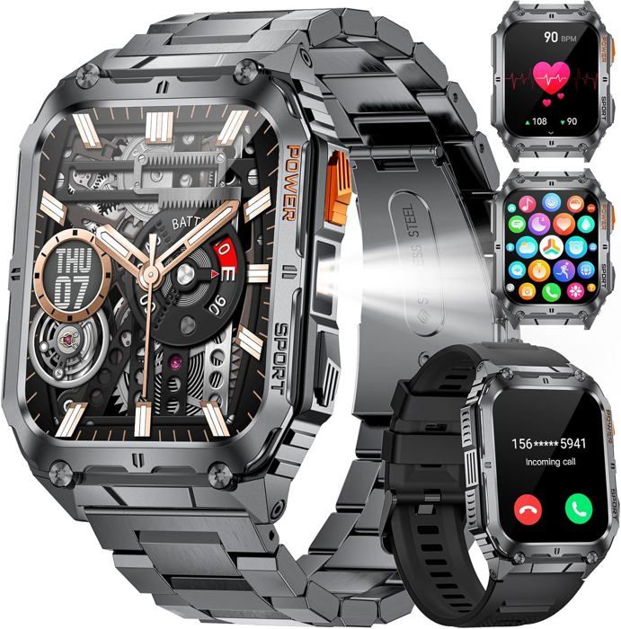 Montre Connectée Pour Homme Avec Fonction Téléphone,Écran Tactile Hd 1 ...