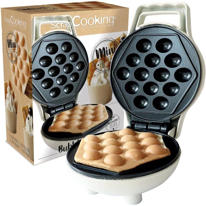 Mini Bubble Waffle Factory - Machine À Gaufres Bulles - Plaque ...