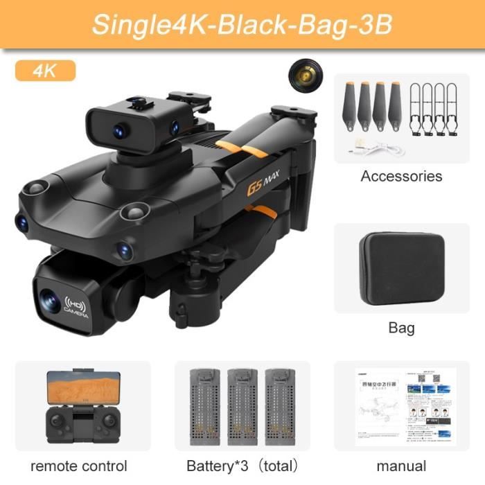 G5P Unique 4K 3B-2023 New G5 Pro Mini Drone 4K HD Dual Camera Aerial ...