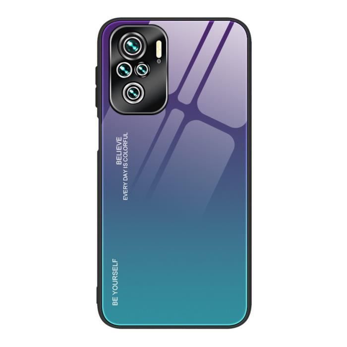 Aurora Blue-Redmi K30 Pro-Coque en verre trempé et brillant pour Xiaomi ...