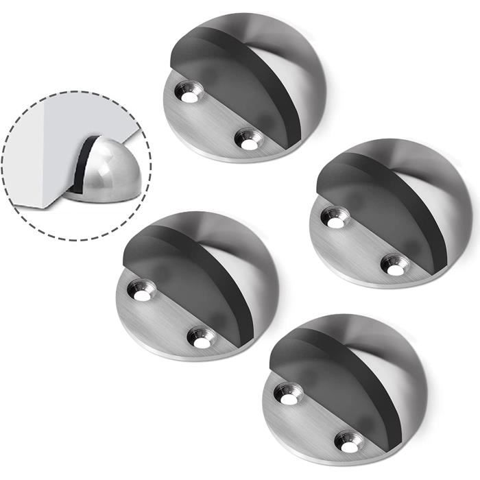 Floor Door Stopper 4 Pack, Butée De Porte Demi-Lune En Acier Inoxydable ...