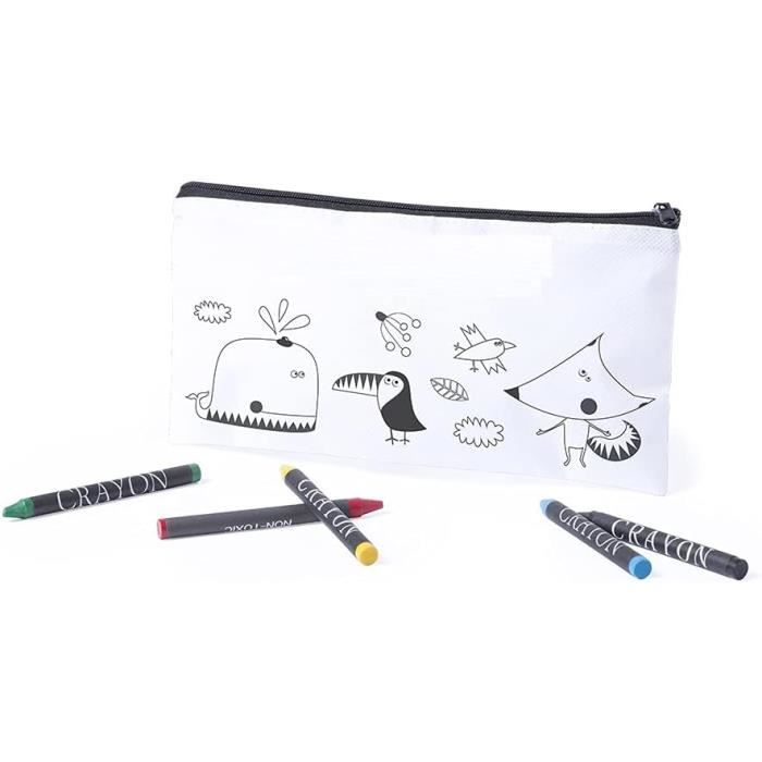 Lot De 30 Trousses À Colorier Avec 5 Craies De Cire Incluses. Idéales ...