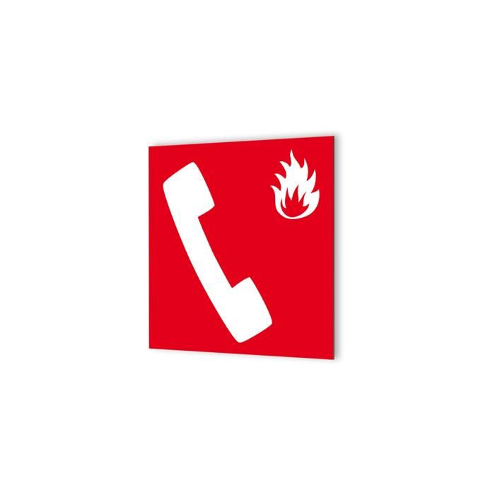 Panneau signalétique - Pictogramme lutte incendie en Dibond 20 x 20 cm ...