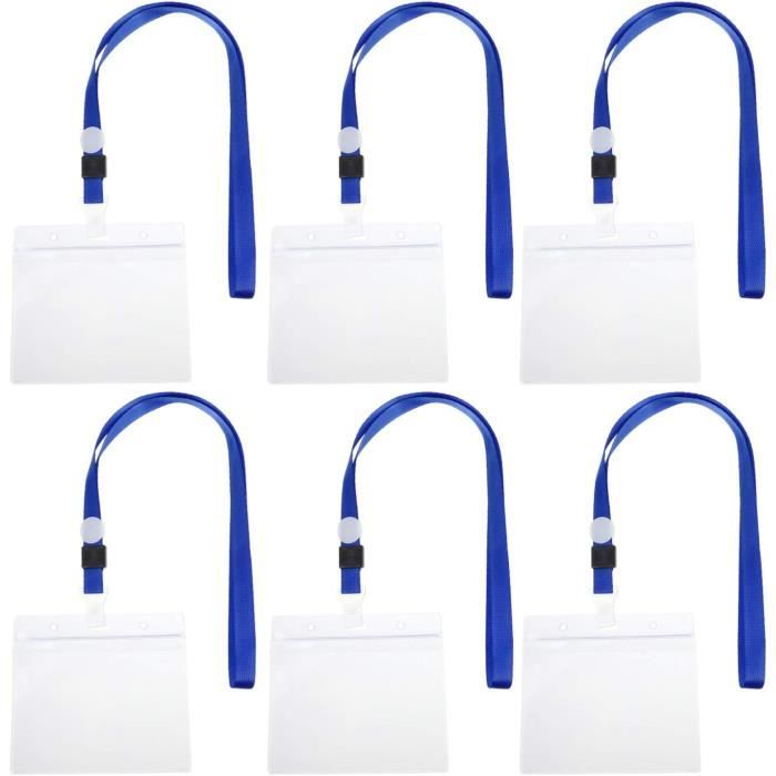 10 Pièces ID Détenteurs de Badge avec Lanière Étanche PVC Transparent ...