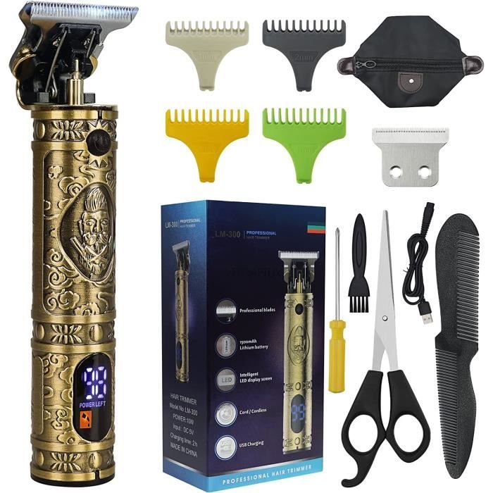 Tondeuse à cheveux professionnelle - Avec écran LCD - Rechargeable ...