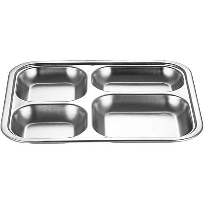 Olny Assiette À 3-4-5 Compartiments En Inox - Plateau Repas Divisé ...
