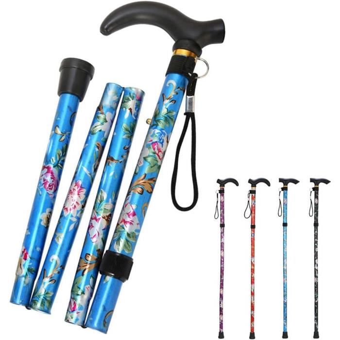 Canne Pliable, Canne De Marche, Réglable, Imprimée En Cinq Sections ...