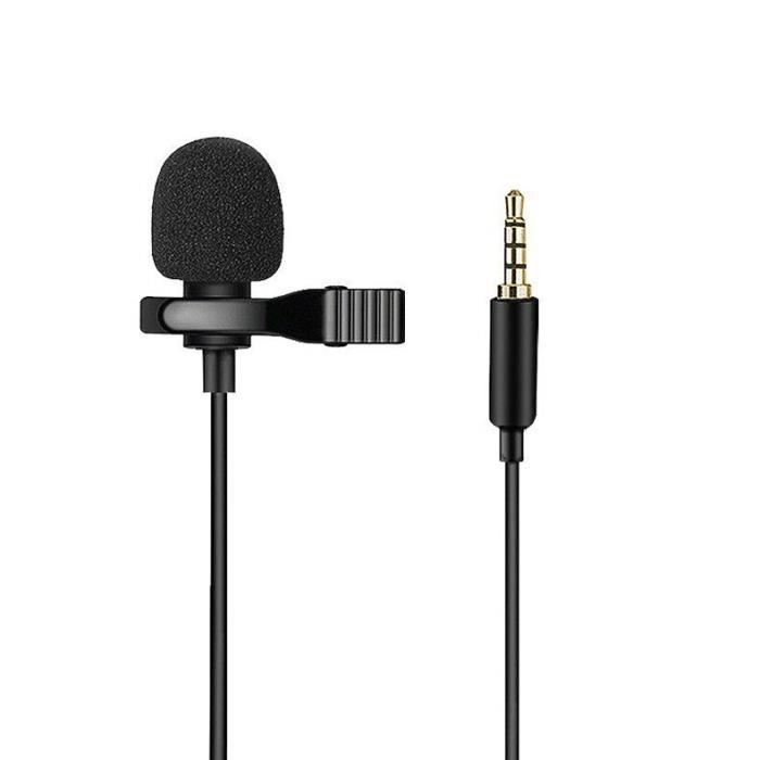 Microphone Cravate - Haute Sensibilité - Type C 3.5mm - Clip à Revers ...