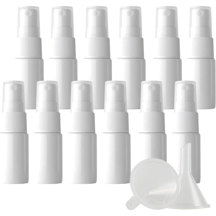 48 Pièces 10Ml Flacon Spray Vide, Blanc Petits Vaporisateur En ...