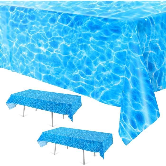 Lot De 2 Nappes À Eau En Plastique Avec Vagues De L'Océan, Nappe Bleue ...