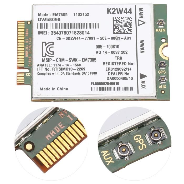 SAL Module 4G EM7305 M2 NGFF LTE WWAN pour DW5809e 7611346512008 ...