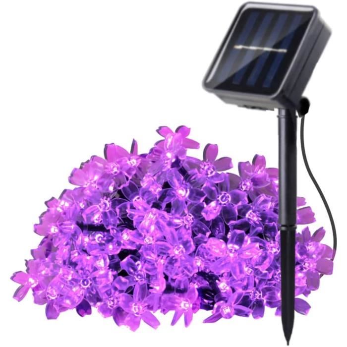 Guirlande Lumineuse Exterieure Solaire,Étanche Pêche Sakura Fleur ...