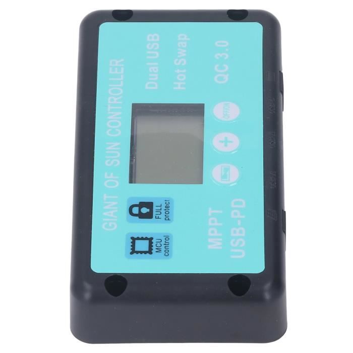 HURRISE contrôleur solaire MPPT Contrôleur de charge solaire MPPT 12V 24V Régulateur de panneau ...