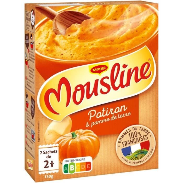 MOUSLINE - Mousline Potiron 2X65G - Lot De 4 - Cdiscount Au quotidien