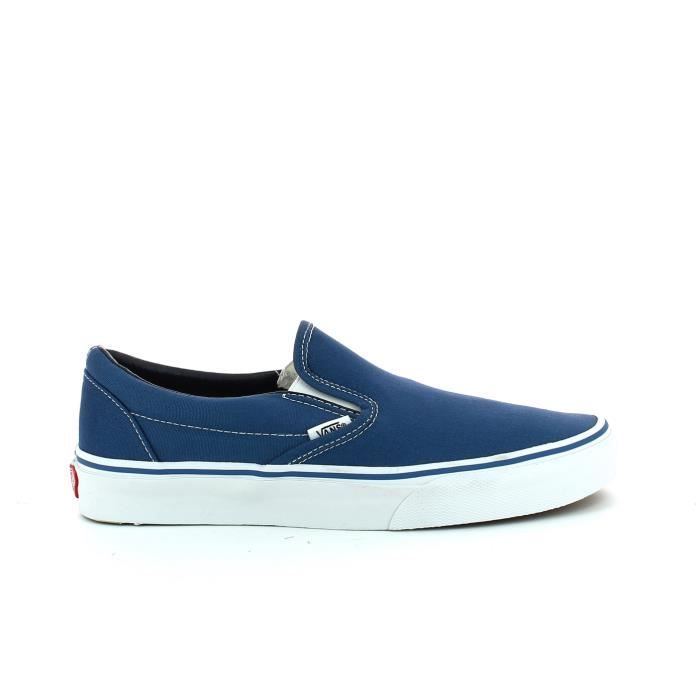 Basket basse vans slip on marine toile Bleu - Cdiscount Chaussures