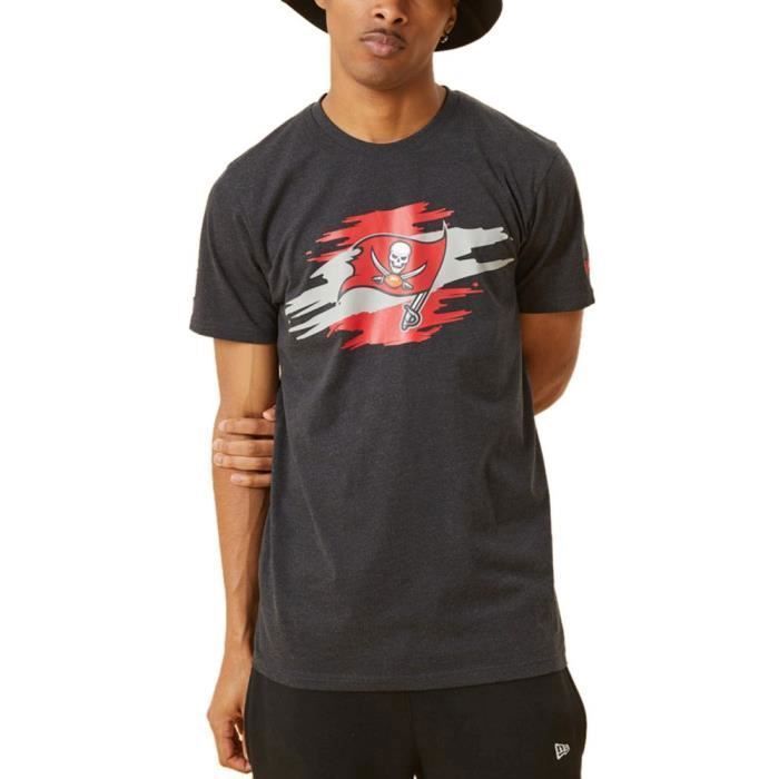 New Era Tear Logo Shirt - NFL Tampa Bay Buccaneers Charcoal - Cdiscount ...