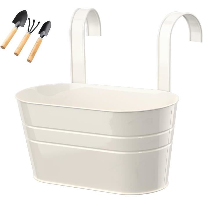 Pot de fleur suspendu en métal - seau rond - pot de fleur de jardin ...