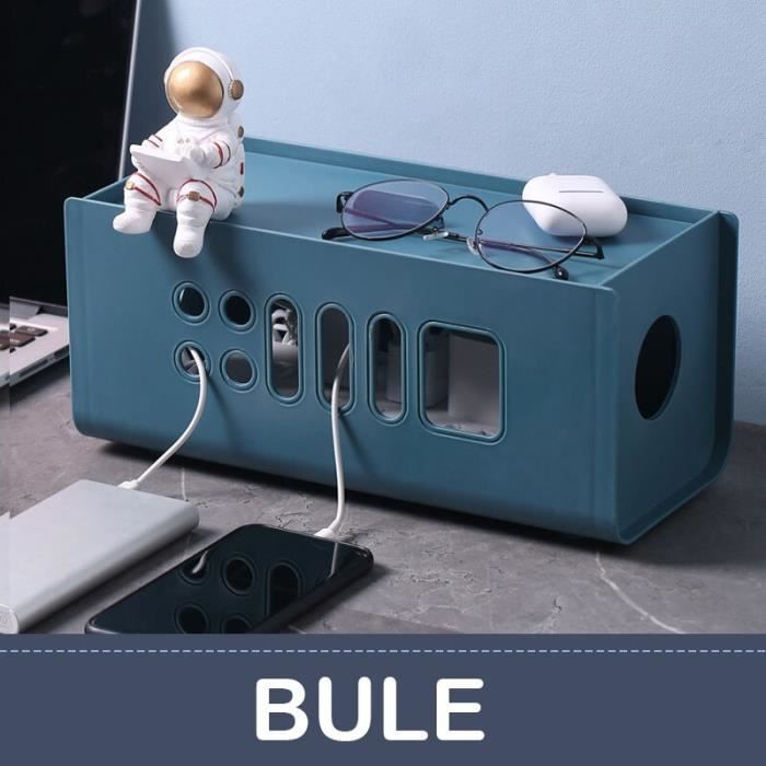ACCESSOIRES POUR CABLE,Blue--Boîte de rangement de câbles en plastique ...