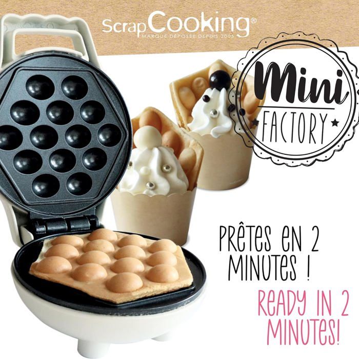Mini Bubble Waffle Factory - Machine À Gaufres Bulles - Plaque ...