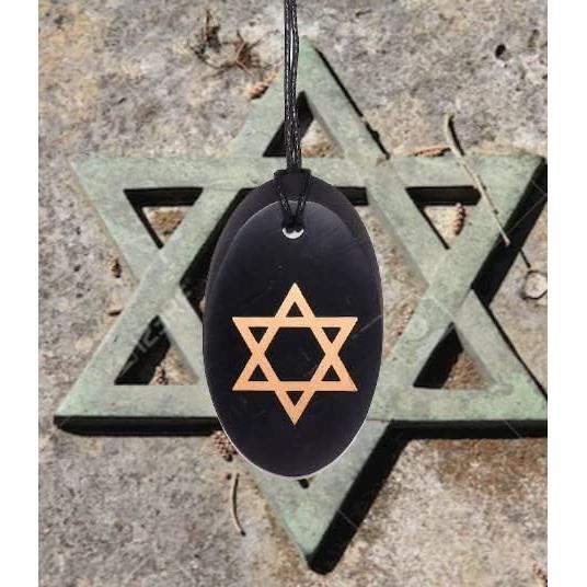 Pendentif Shungite Et « L'Étoile De David ». Pierre Intelligente ...