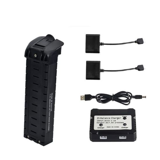 Rouge Batterie lipo originale pour Drone HS700, 7.4V, 2800mAh, pour avion à quatre axes ...