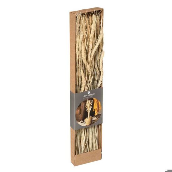 Bouquet fleurs séchées boîte kraft H60cm - Atmosphera createur d'interieur - Jaune - Cdiscount ...