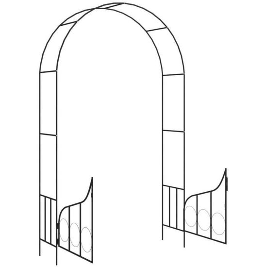 Estink Arche pour roses-plantes grimpantes en fer avec porte, arche de ...