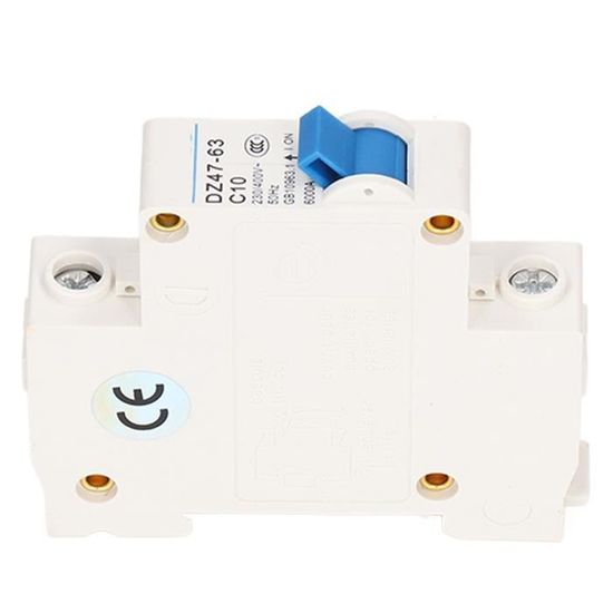 Cikonielf Disjoncteur 1P Disjoncteur miniature 1P Isolateur de courant résiduel Montage sur rail ...