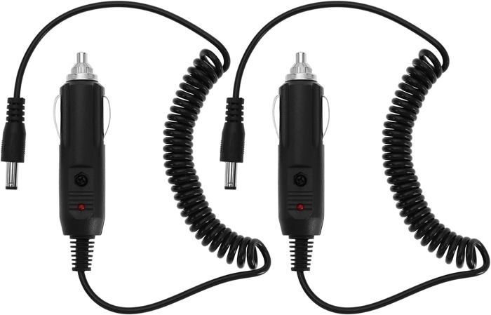 Lot De 2 Adaptateurs De Prise Allume-Cigare Mâle Dc 5,5 Mm X 2,1 Mm Pour Chargeur De Voiture 1,2 ...