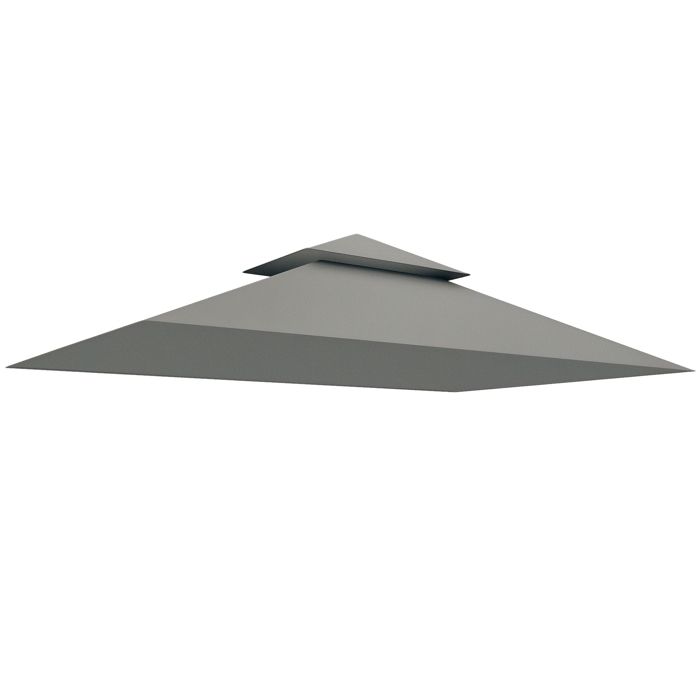Toit de rechange pour tonnelle de barbecue - Outsunny - 2,4 x 1,5 m - 2 ...