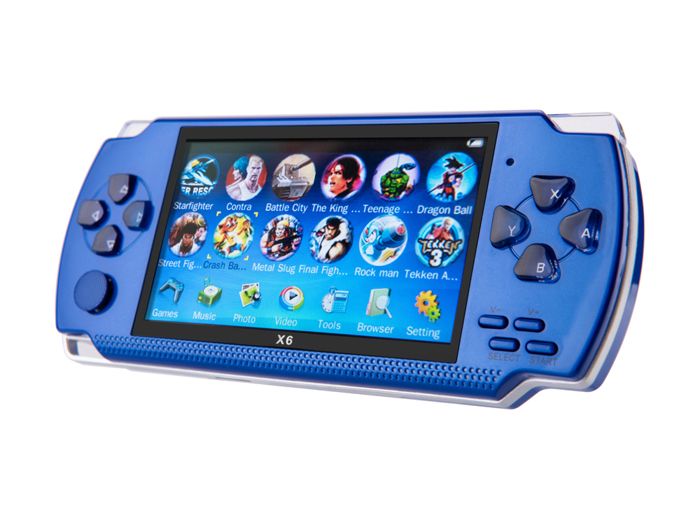 Console émulateur portable 4.3 pouces avec lecteur audio/vidéo Bleu ...