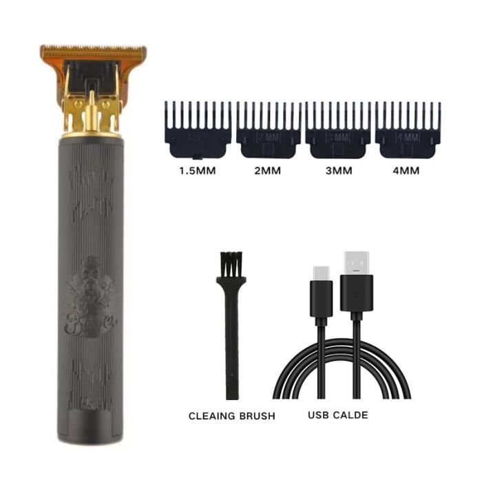 Barbier noir Tondeuse à cheveux électrique pour hommes, appareil de ...
