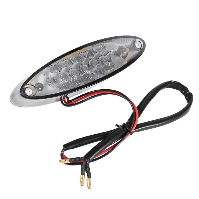 Ashata Feu arrière de moto 28 LED moto ATV fumée lampe frein plaque d ...